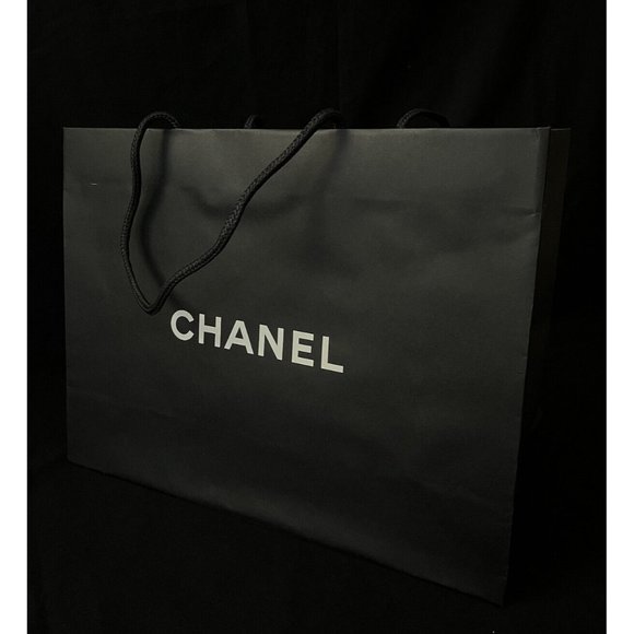 CHANEL | Bags | Chanel Paper Bag Black 3 X 17 X 65 | Poshmark